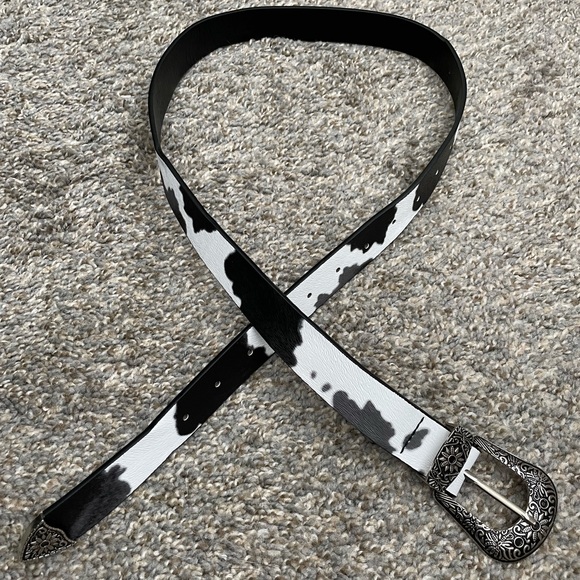 Accessories | Cow Print Belt | Poshmark